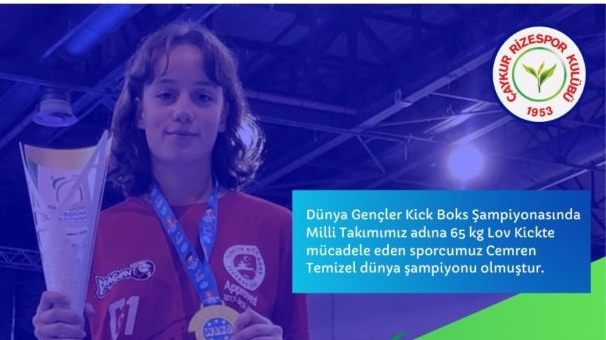 Sporcumuz Cemren Temizel Dünya Şampiyonu Oldu